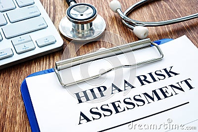 Hipaa Risk Assessment Form And Stethoscope Stock Photo | CartoonDealer ...