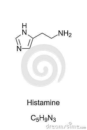 Histamine Molecule, Skeletal Formula Cartoon Vector | CartoonDealer.com ...