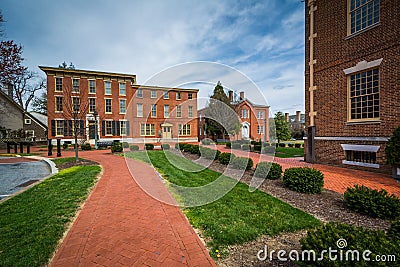 Historic Brick Buildings In Downtown Dover, Delaware. Stock Photo ...