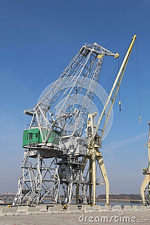 Historical Dock Cranes. Stock Photography | CartoonDealer.com #68107760