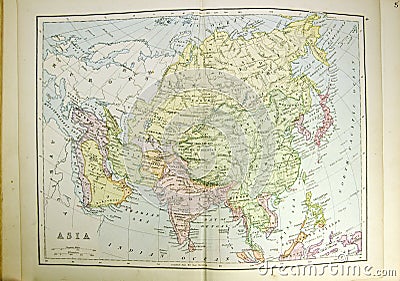 Historical Map Of Asia Stock Image | CartoonDealer.com #7004299