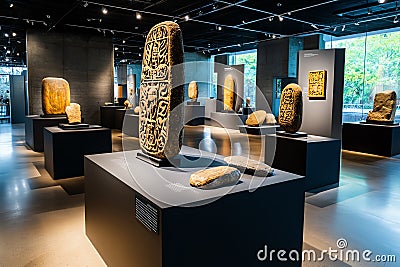 History Museum Exhibit On The History Of Writing And Communication ...