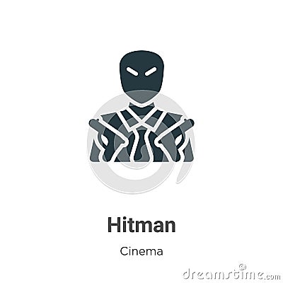 Hitman Vector Icon On White Background. Flat Vector Hitman Icon Symbol ...
