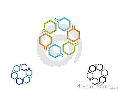Hive Logo 4a Icon Template Vector Illustration | CartoonDealer.com ...