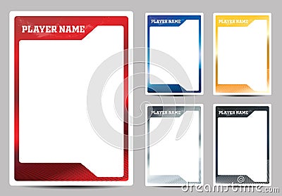 Hockey Player Card Frame Template Design Vector Illustration ...