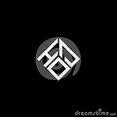 HOD Letter Logo Design On Black Background. HOD Creative Initials ...