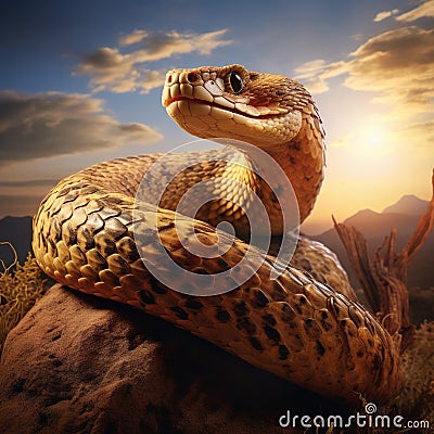 Ai Generated Illustration Wildlife Concept Of Hognose Snake ...