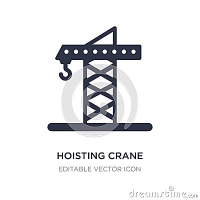 Hoisting Crane Icon On White Background. Simple Element Illustration ...