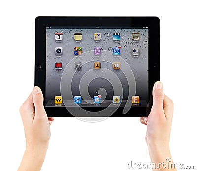 Holding IPad2 In Hands Editorial Stock Image - Image: 22488369