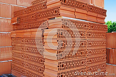 Hollow Clay Blocks Stock Photo - Image: 43200509