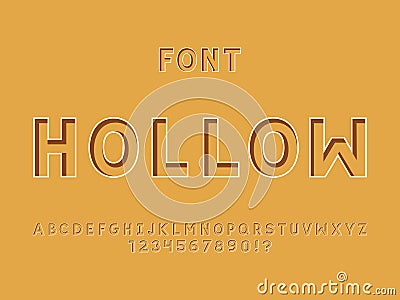 Hollow Font. Vector Alphabet | CartoonDealer.com #124454910
