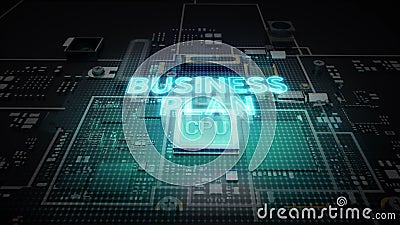 Hologram Typo TECHNOLOGY on CPU Chip Circuit, Grow Artificial ...