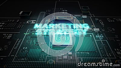 Hologram Typo TECHNOLOGY on CPU Chip Circuit, Grow Artificial ...