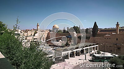Holy Places in Jerusalem, a General View Stock Footage - Video of place ...