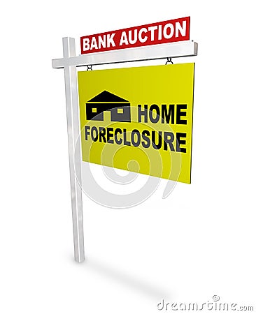 Home Foreclosure Sign Royalty Free Stock Images - Image: 9803829