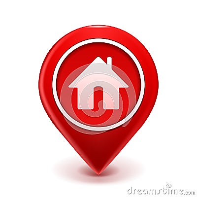 Home Icon Pin Royalty Free Stock Images - Image: 26589119