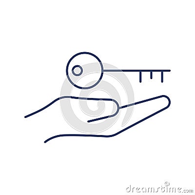 Home Key Handover Icon Vector | CartoonDealer.com #250611970