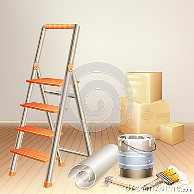 Home Renovation Cartoon Vector | CartoonDealer.com #16223707