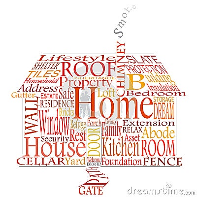 Home Words Vector Illustration | CartoonDealer.com #14391714