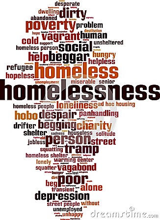 Homelessness Word Cloud Cartoon Vector | CartoonDealer.com #162422691