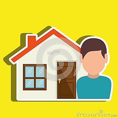 Homeowner Outside Design Stock Illustration | CartoonDealer.com #70052356