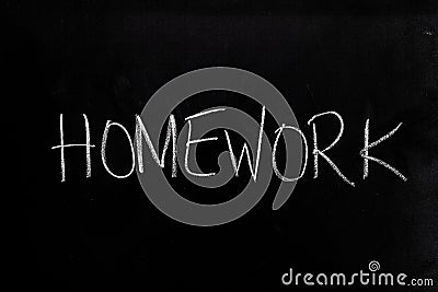 Homework On Blackboard Stock Photography - Image: 33490512