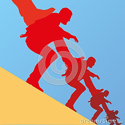 Concept Of Corporate Hierarchy And Abuse Of Power. Vector Illustration ...