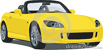 Honda S2000 Roadster Cartoon Vector | CartoonDealer.com #11129125
