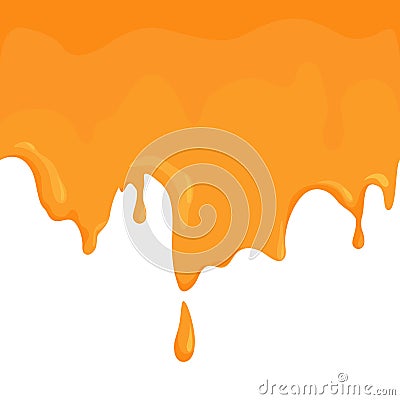 Honey Dripping On White Background. Golden Yellow Syrup Or Juice ...