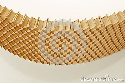 Honeycomb Cells Of Cardboard Stiffening Rib Background Stock Photo ...