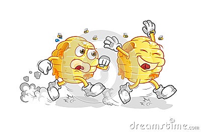 Honeycomb Play Chase Cartoon. Cartoon Mascot Vector | CartoonDealer.com ...