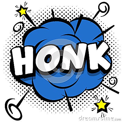 Honk Comic Bright Template With Speech Bubbles On Colorful Frames ...