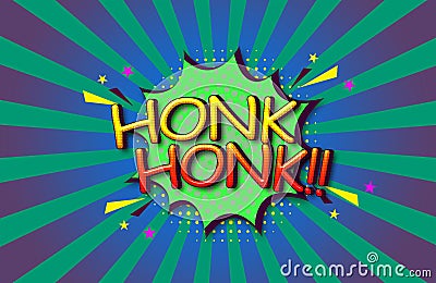 HONK! Comic Speech 3d Text Style Effect High Resolution Cartoon Vector ...
