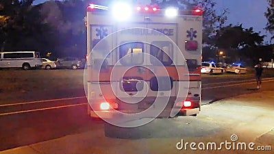 Honolulu Ambulance Making a Call Stock Video - Video of ambulance ...