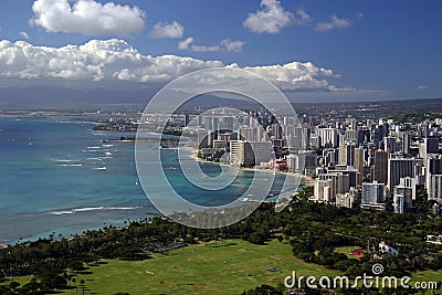 City view Honolulu stock photo. Image of cityscape, panorama - 30984874