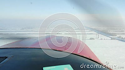 The Hood of a Light-engine Aircraft in Flight, from the Cockpit Stock ...