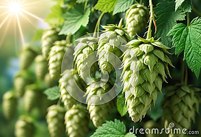 Hops Background. Hops (Humulus Lupulus, SYBILLA) Background. Fresh ...