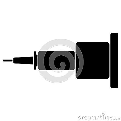 Horizontal CNC Machine Spindle Icon Vector Illustration | CartoonDealer ...