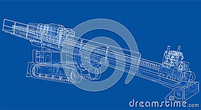 Horizontal Directional Drilling Machine Vector | CartoonDealer.com ...