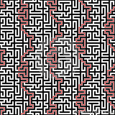 Horizontal Maze Vector Seamless Pattern | CartoonDealer.com #45605305