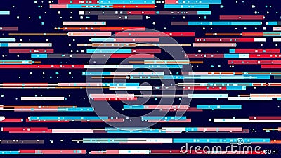 Horizontal, Parallel Graphic Lines Moving from Side To Side on a Dark ...