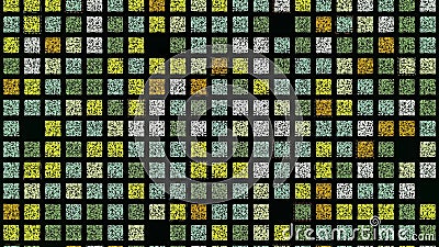 Horizontal Parallel Rows of Small Qr Codes with Moving into the Same Direction, Seamless Loop ...