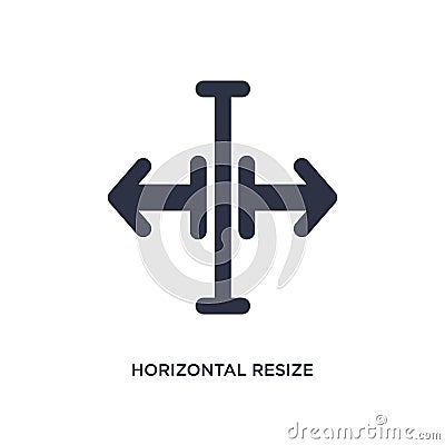 Horizontal Resize Icon On White Background. Simple Element Illustration ...