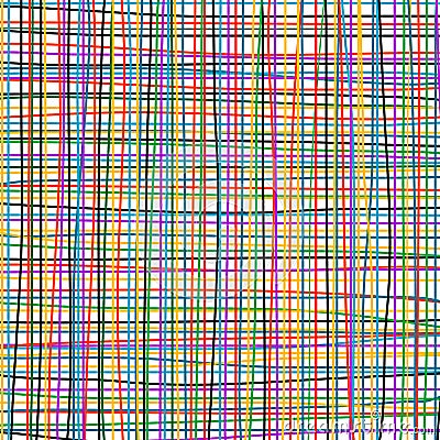 Horizontal And Vertical Hand Drawn Threads Cartoon Vector ...