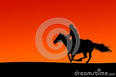 Horseman Silhouette (Vector) Royalty Free Stock Image - Image: 1943096