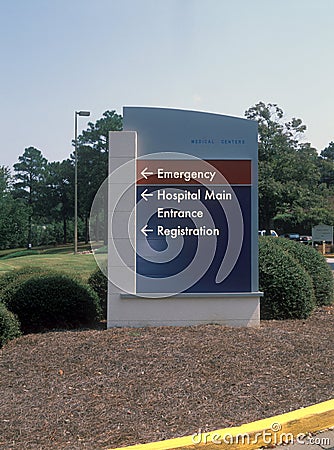 Hospital Entrance Sign Stock Photography - Image: 1352292