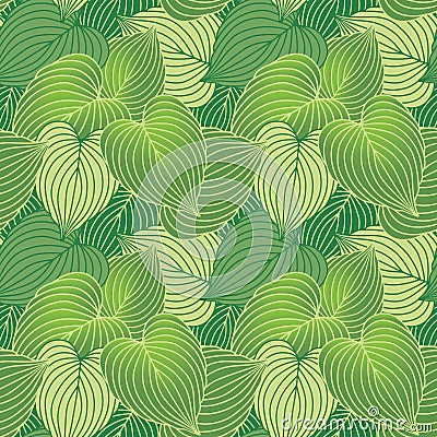 Hosta Pattern_Green Vector Illustration | CartoonDealer.com #10226490
