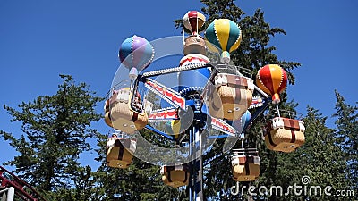 Hot Air Balloon Themed Ride Stock Video - Video of balloon, ride: 79345637