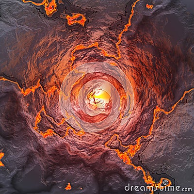 Hot Lava Earth Royalty Free Stock Photos - Image: 11892388