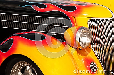 Hot Rod Flames And Chrome Stock Image - Image: 35948821